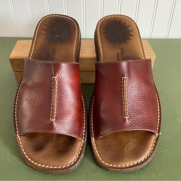 John Varvatos | Shoes | John Varvatos Mens Hand Made Slides In Cognac ...
